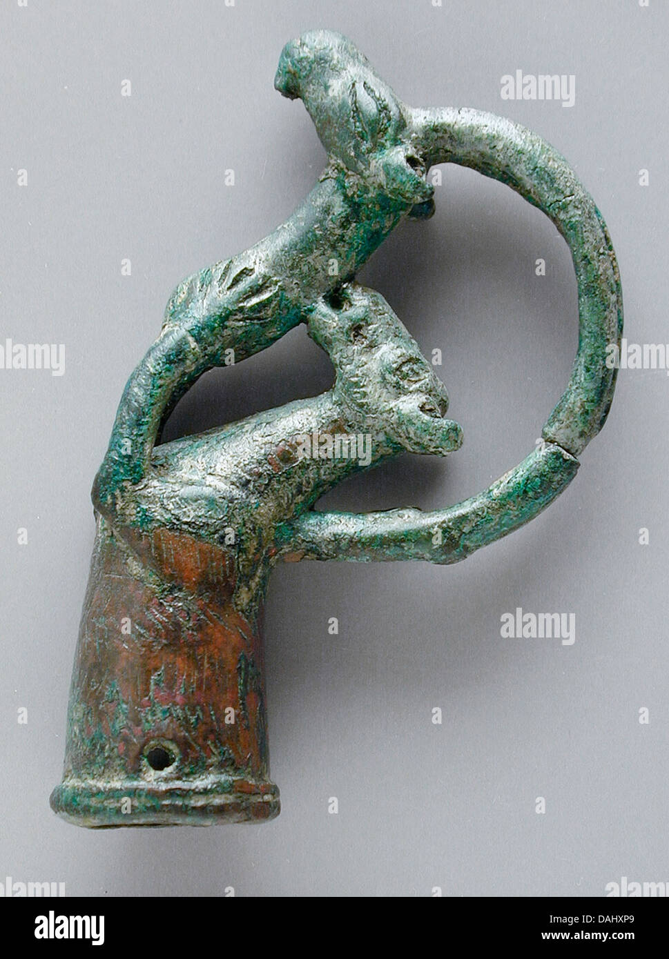 This whetstone socket is part of the ancient collection at the Los ...