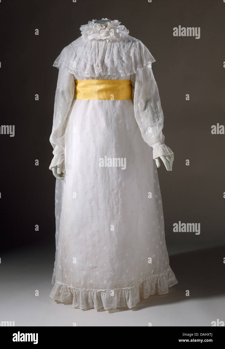 This young woman's dress is a representative example of period costume ...