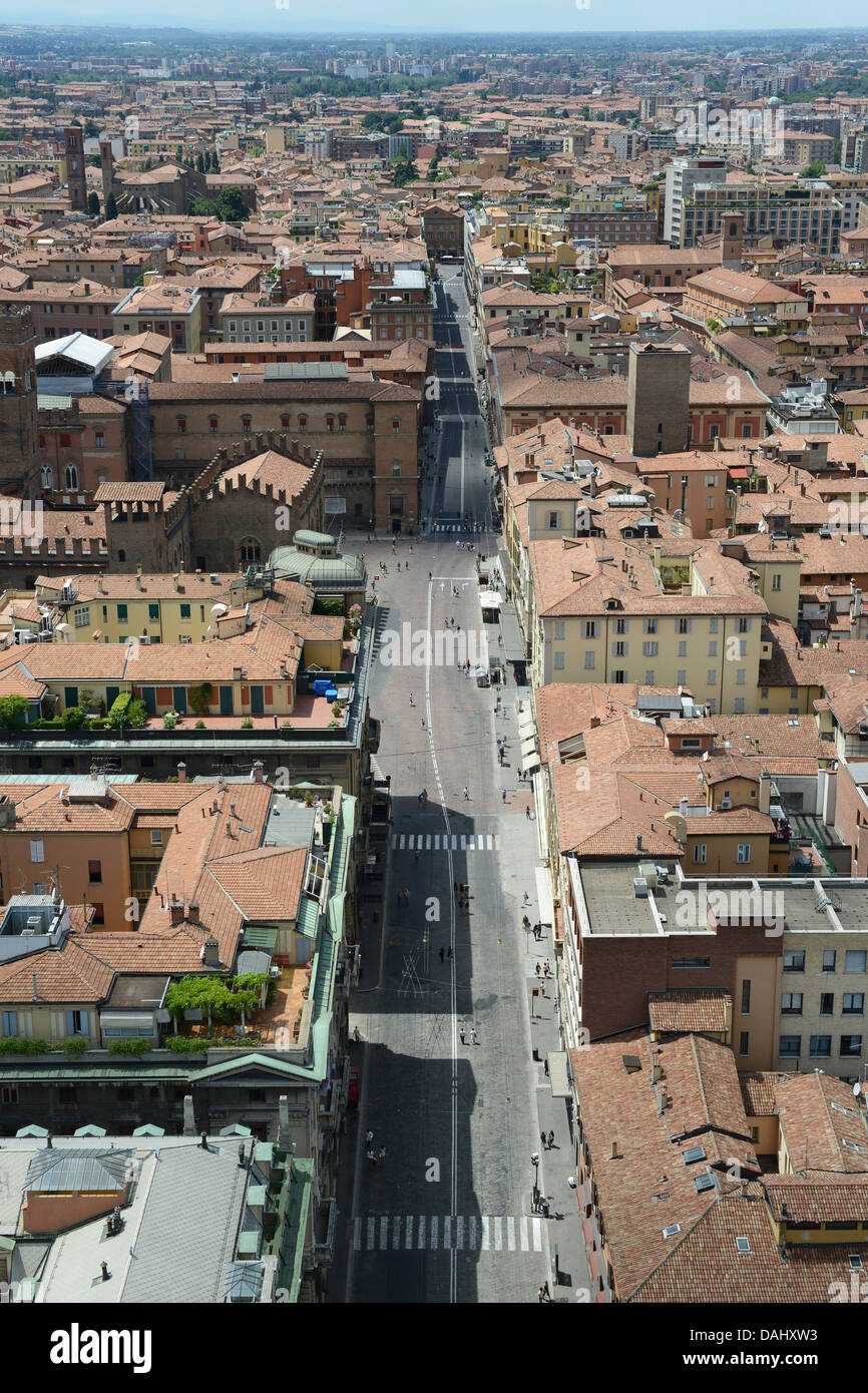 Bologna Italy aerial view of city Stock Photo - Alamy