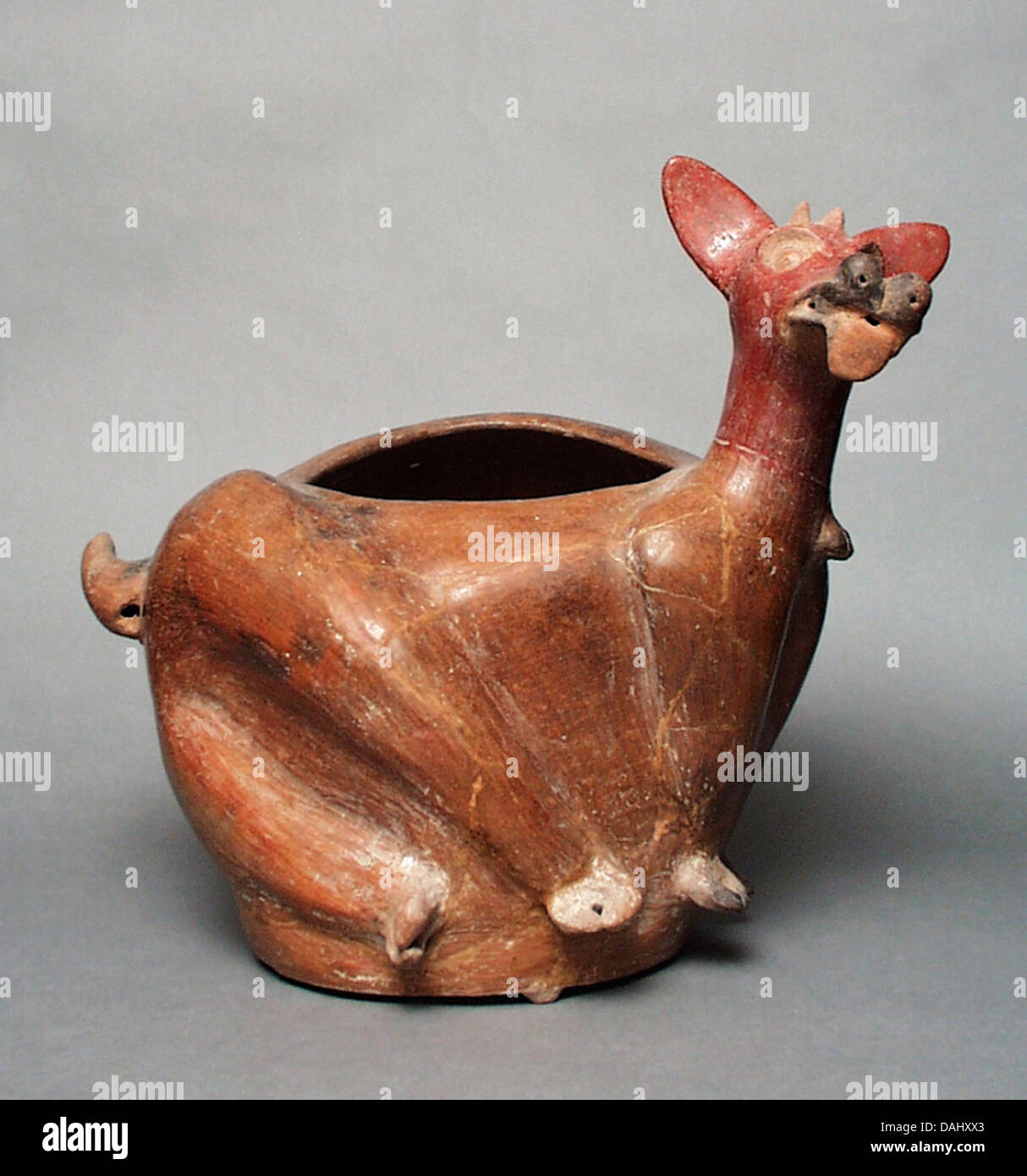 This zoomorphic vessel is designed in the shape of an animal ...