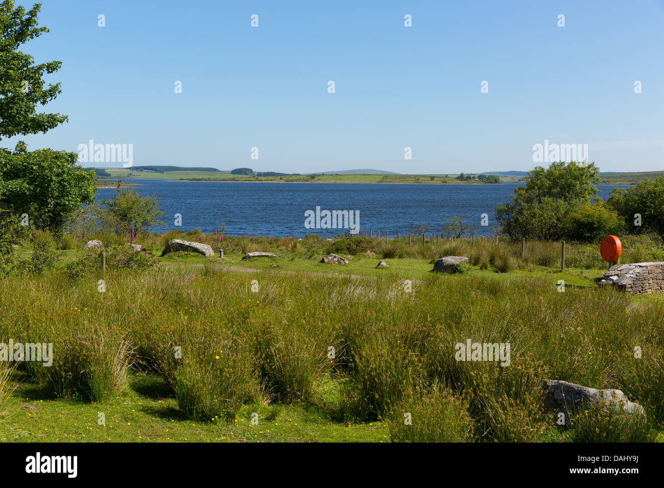 Colliford lake reservoir Bodmin Moor Cornwall England UK Stock Photo ...