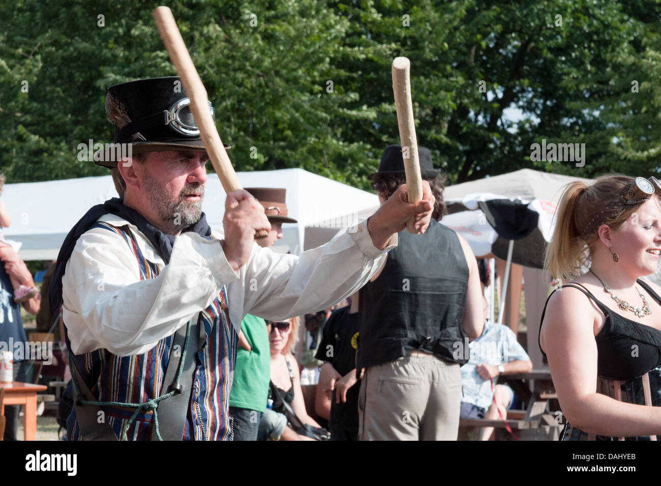 Markfield Park Tottenham, London, England UK 014/07/2013. Steampunk ...