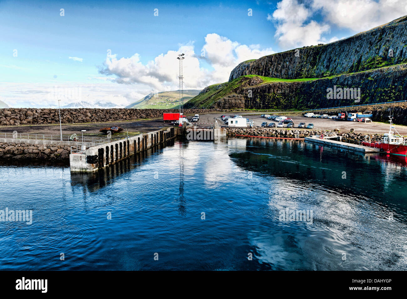Marina and ferry harbor Stock Photo - Alamy