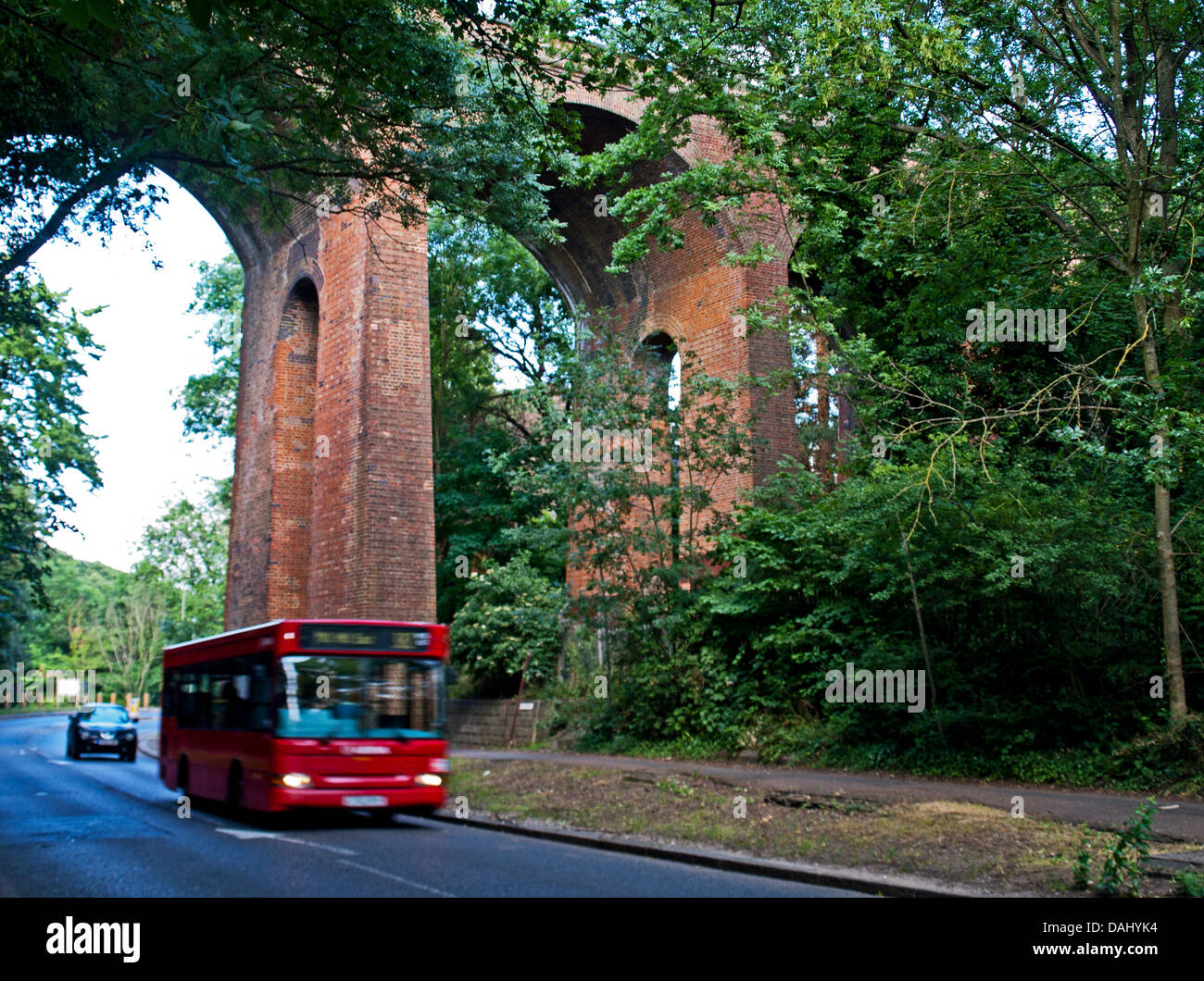 View of Dollis Brook Viaduct, the highest point on the London ...