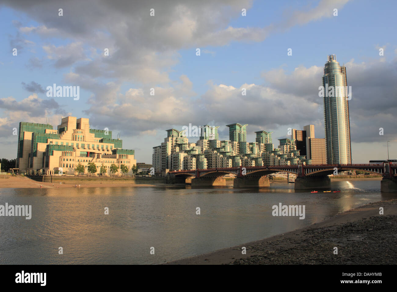 The SIS Building, known as the MI6 HQ Building at 85 Albert Embankment ...