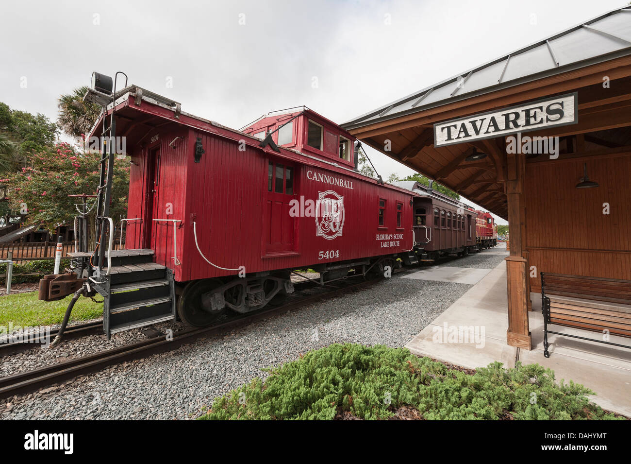 The Tavares Railroad Depot in Tavares, Florida USA Stock Photo - Alamy