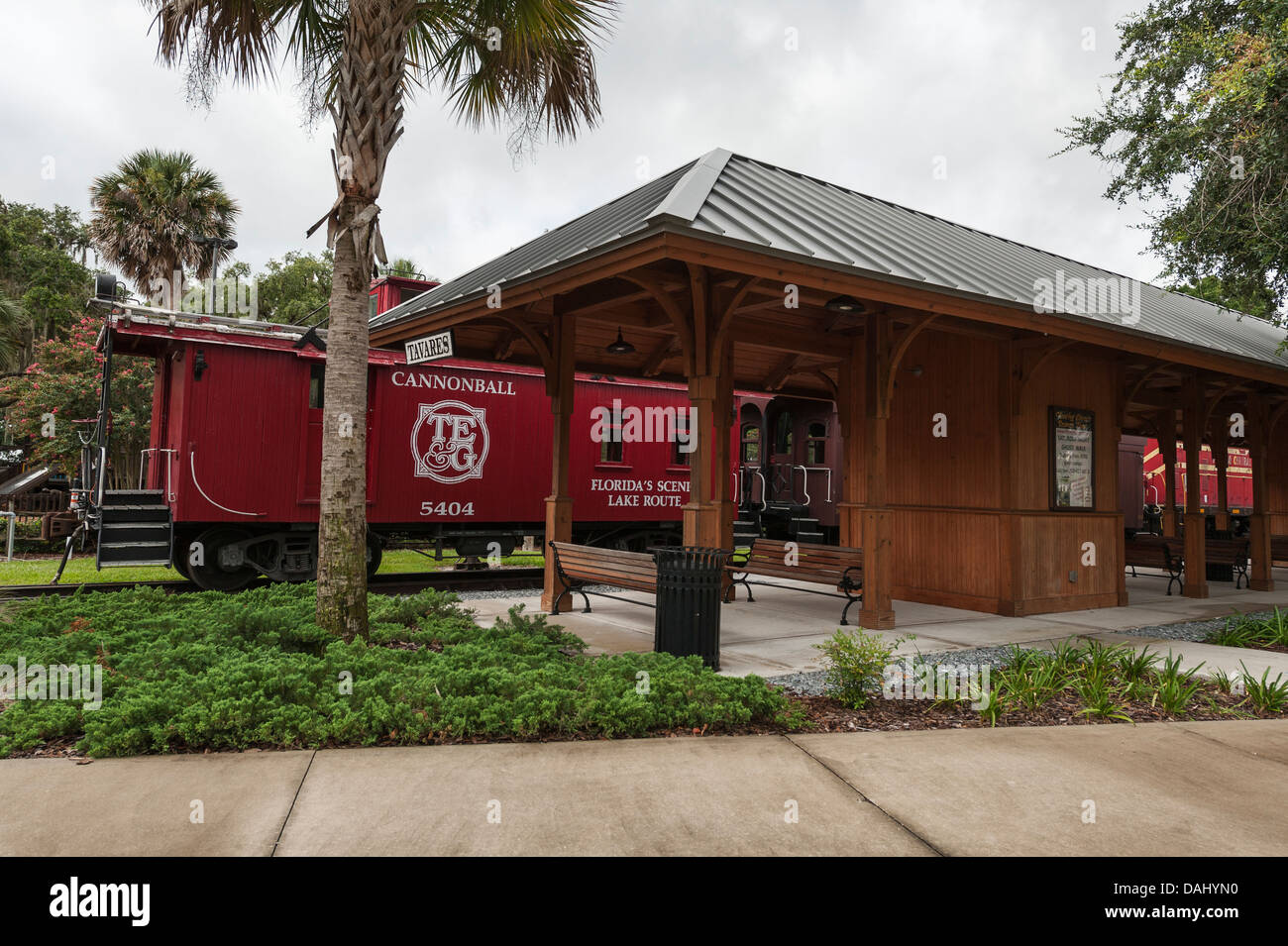 The Tavares Railroad Depot in Tavares, Florida USA Stock Photo - Alamy