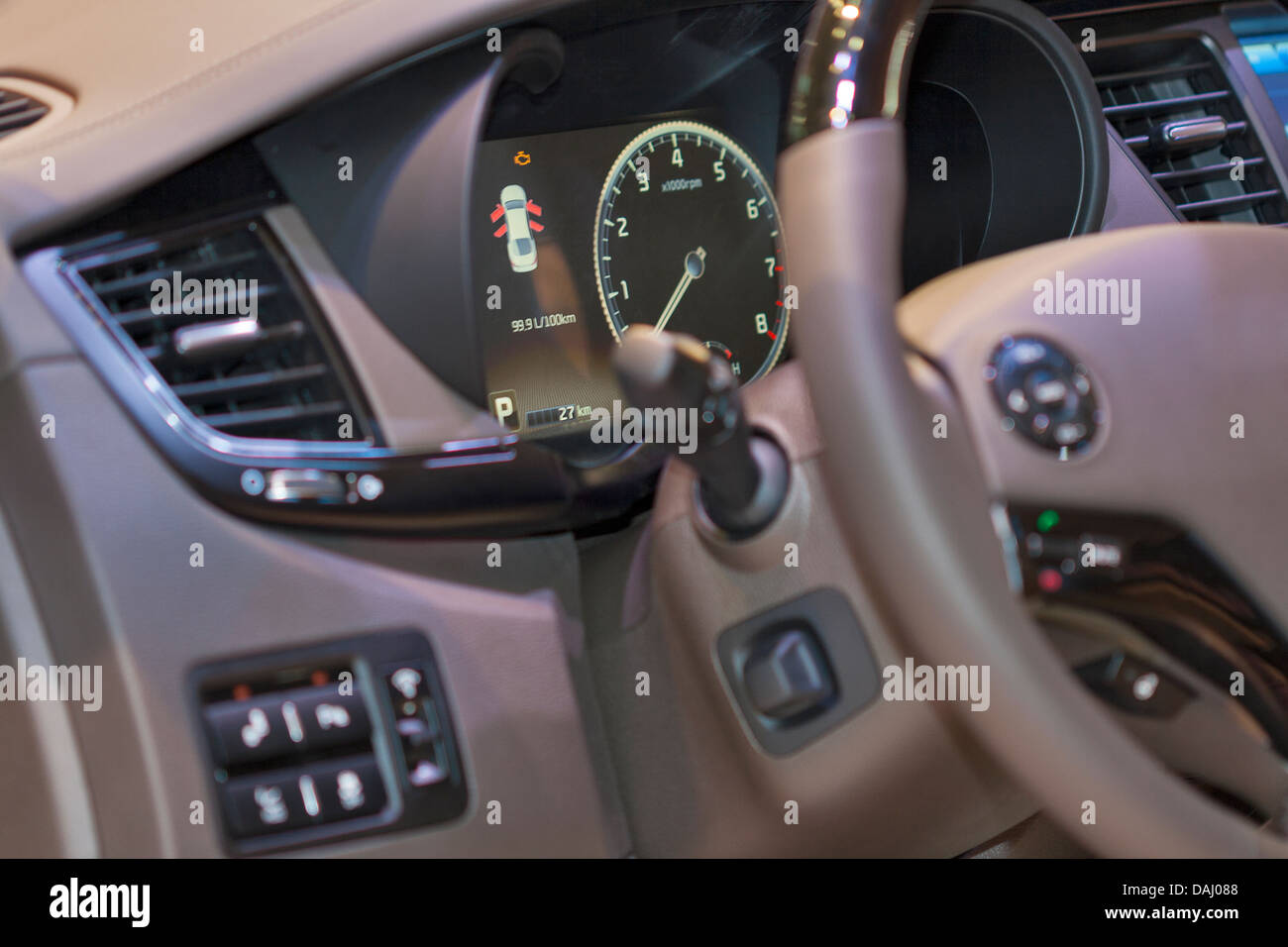 abstract modern car cockpit closeup Stock Photo - Alamy