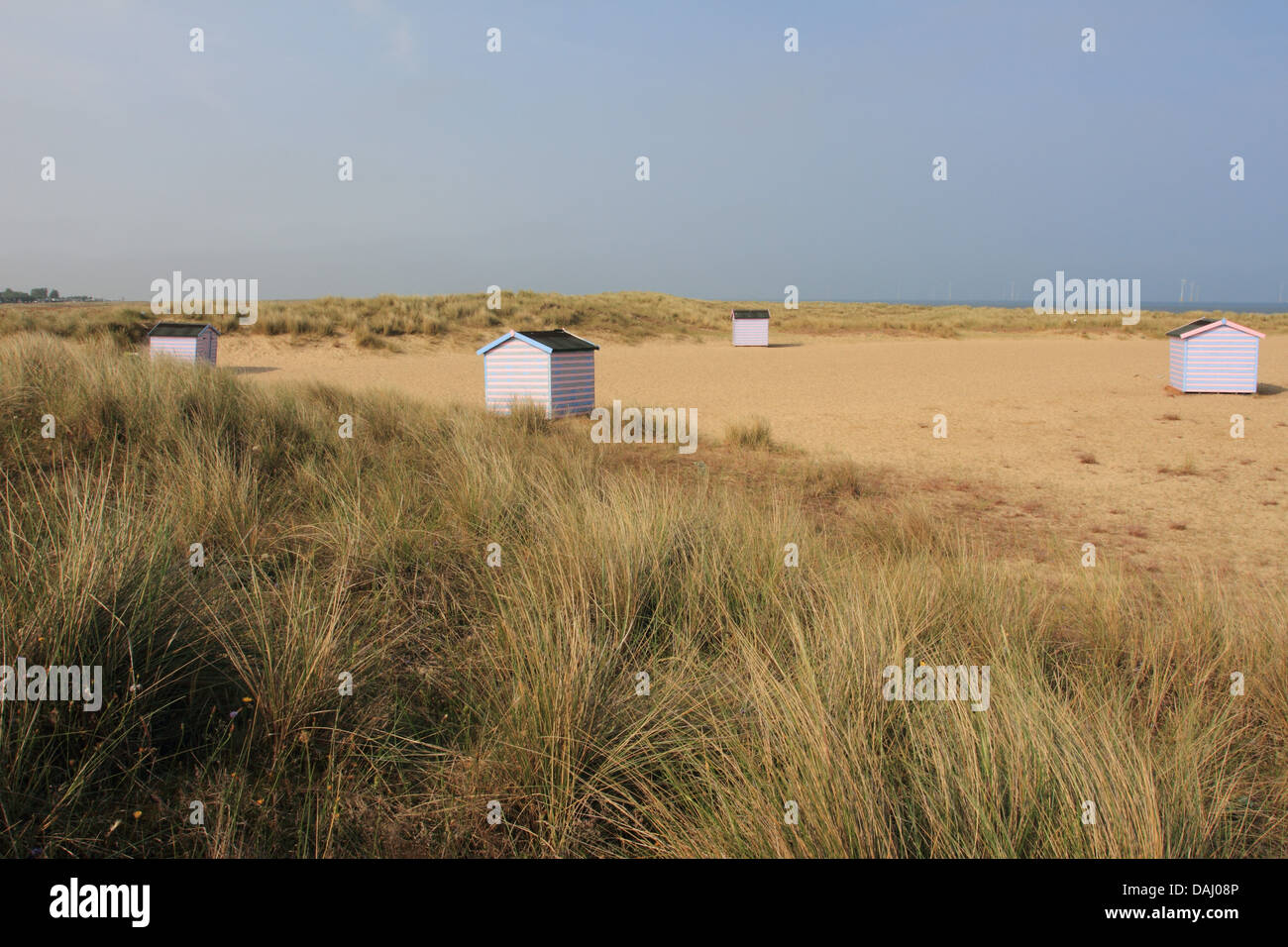 British summer beach huts hi-res stock photography and images - Alamy