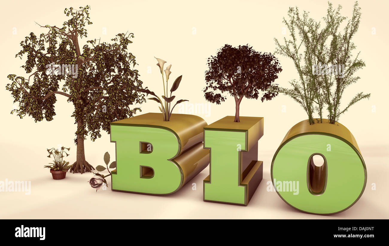 Illustration Bio, in 3d Stock Photo - Alamy