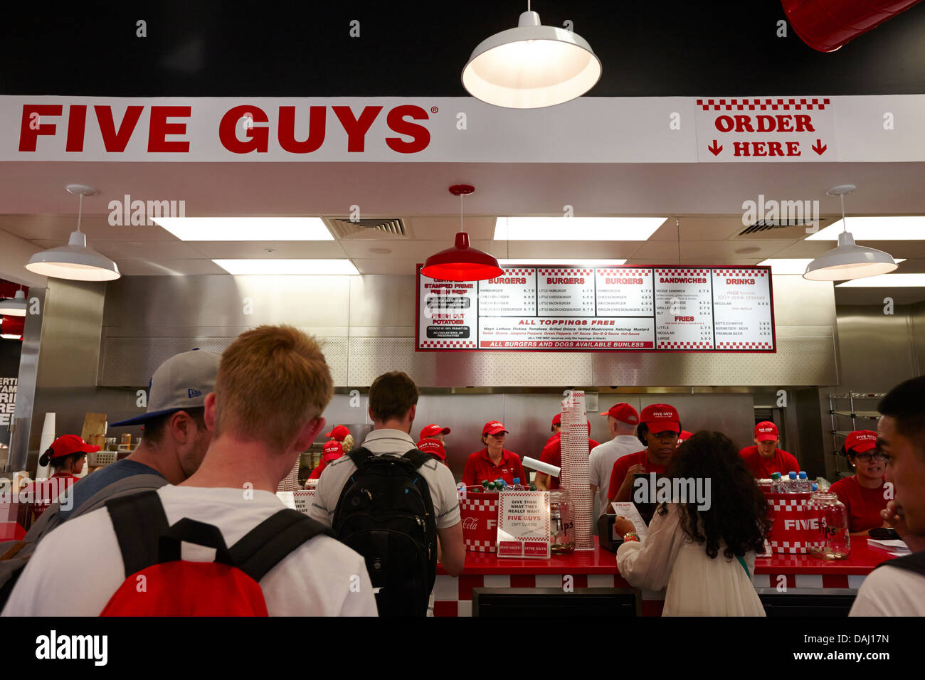 five guys burger restaurant newly opened in covent garden london ...