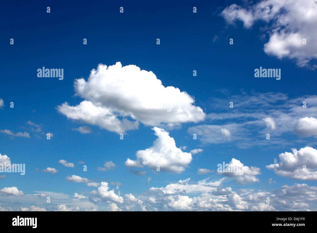 Clouds And Clear Blue Sky Weather Nature Stock Photo - Alamy