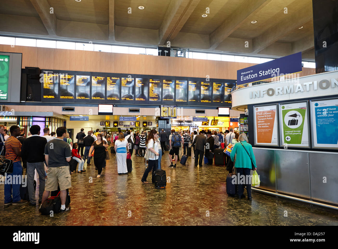 interior of euston overground national rail train station london ...