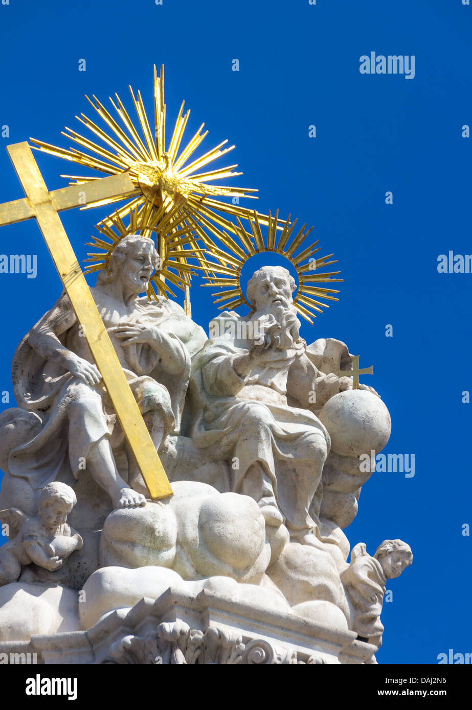 Holy Trinity pillar in the heart of Budapest's Castle District Stock ...