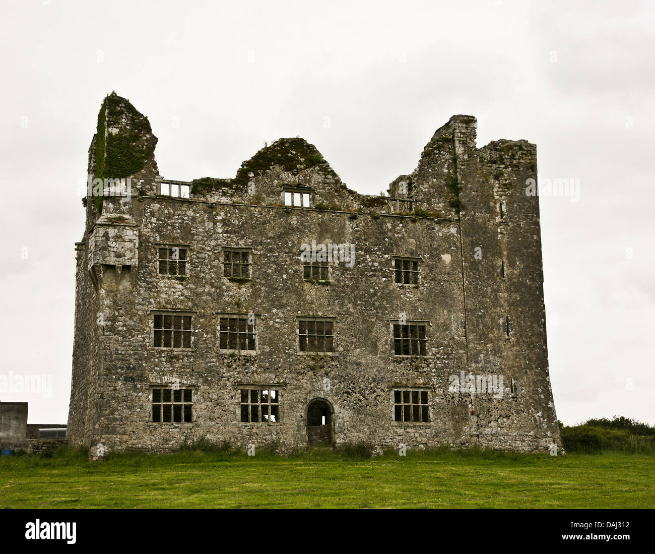 Historical Leamaneh Castle ruins in the Burren of County Clare, Ireland ...