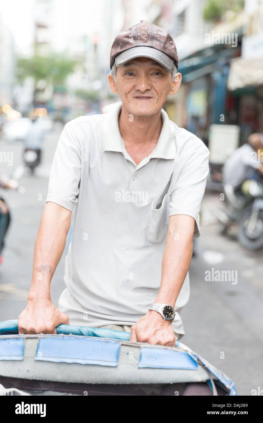 Portrait of a Cyclo Driver Stock Photo - Alamy