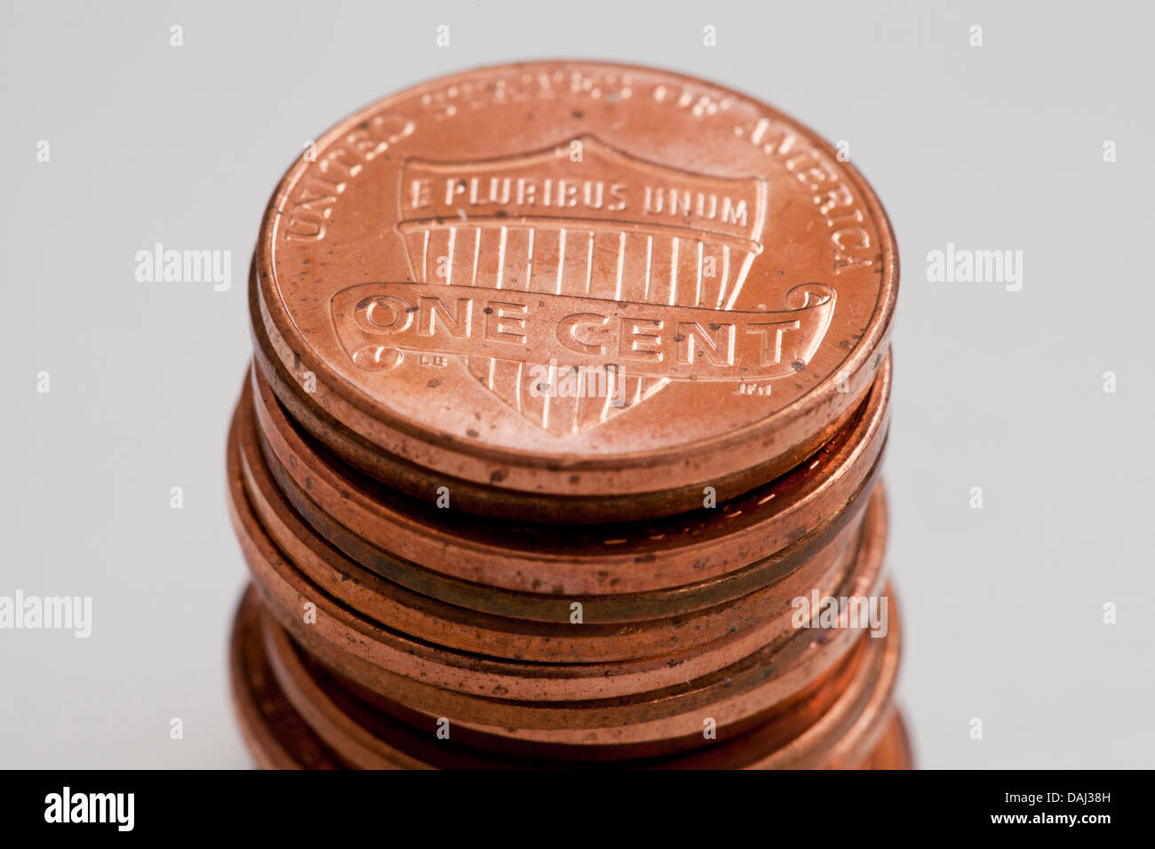 Penny stack hi-res stock photography and images - Alamy
