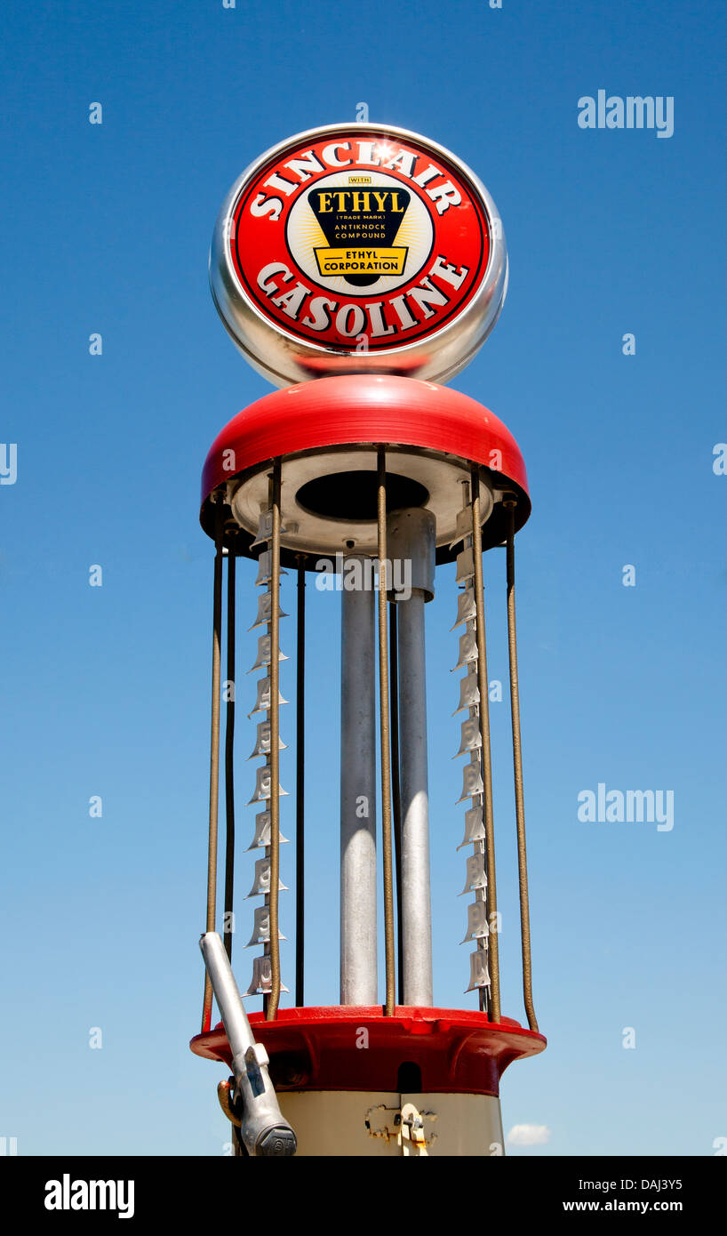 Antique Sinclair Ethyl gasoline pump, 2013 Stock Photo - Alamy