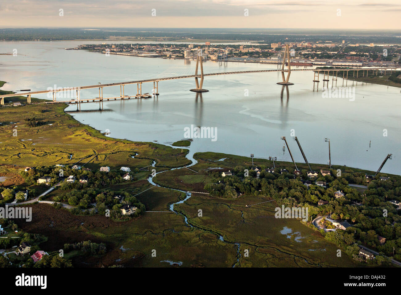 Aerial view of the salt marsh in Charleston, SC Stock Photo - Alamy