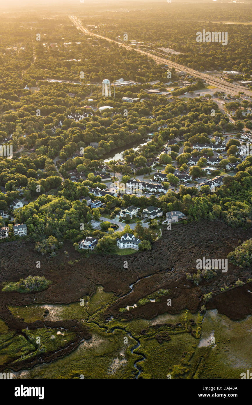 Aerial view of Mount Pleasant, SC Stock Photo - Alamy
