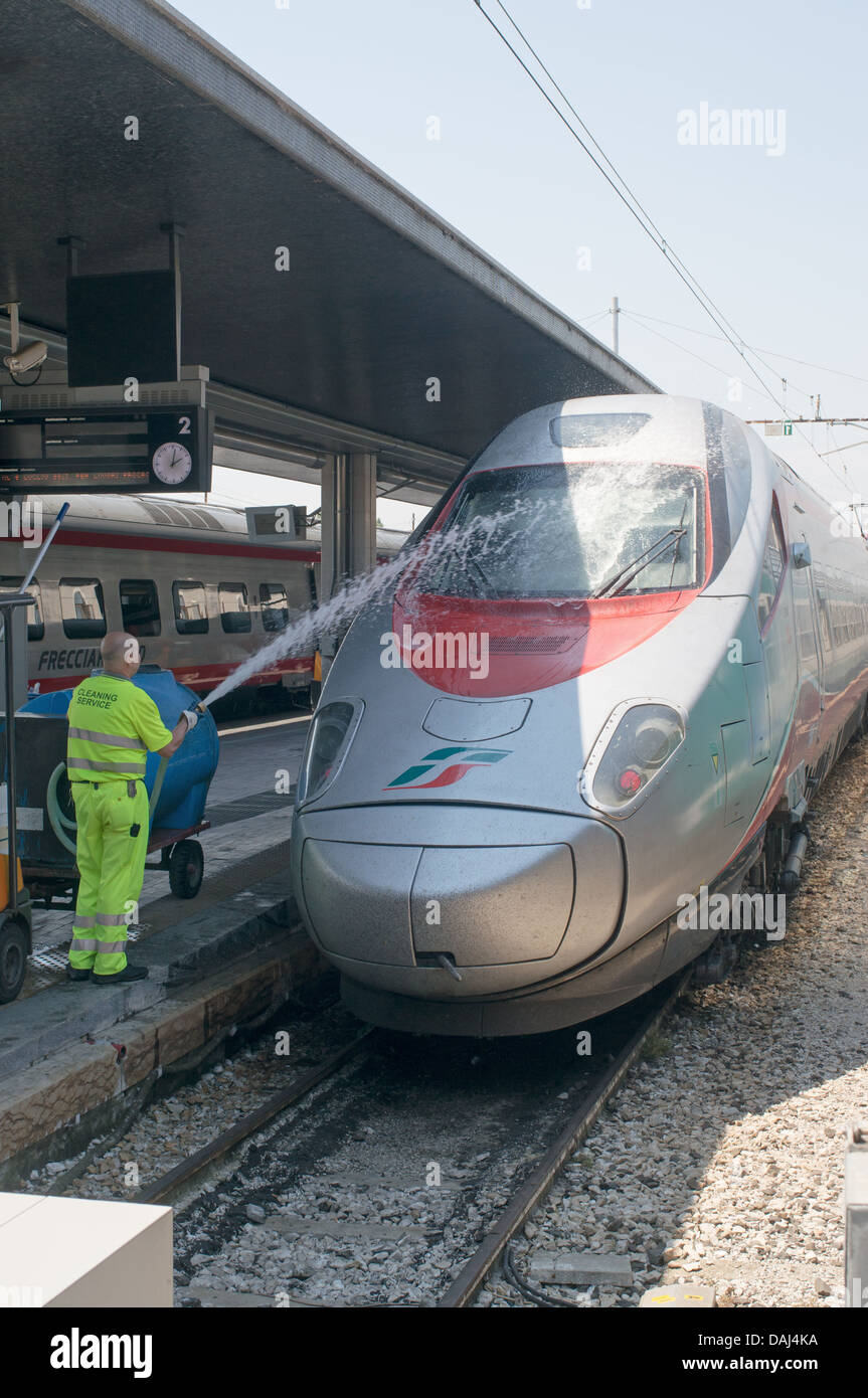 Train washing hi-res stock photography and images - Alamy