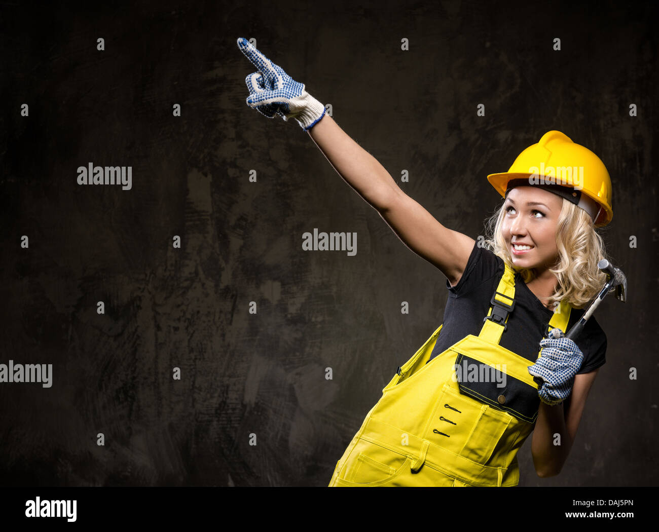 Attractive builder woman Stock Photo - Alamy