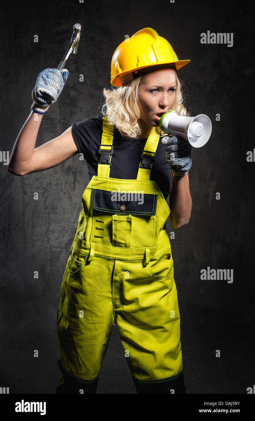 Construction shouting hi-res stock photography and images - Alamy