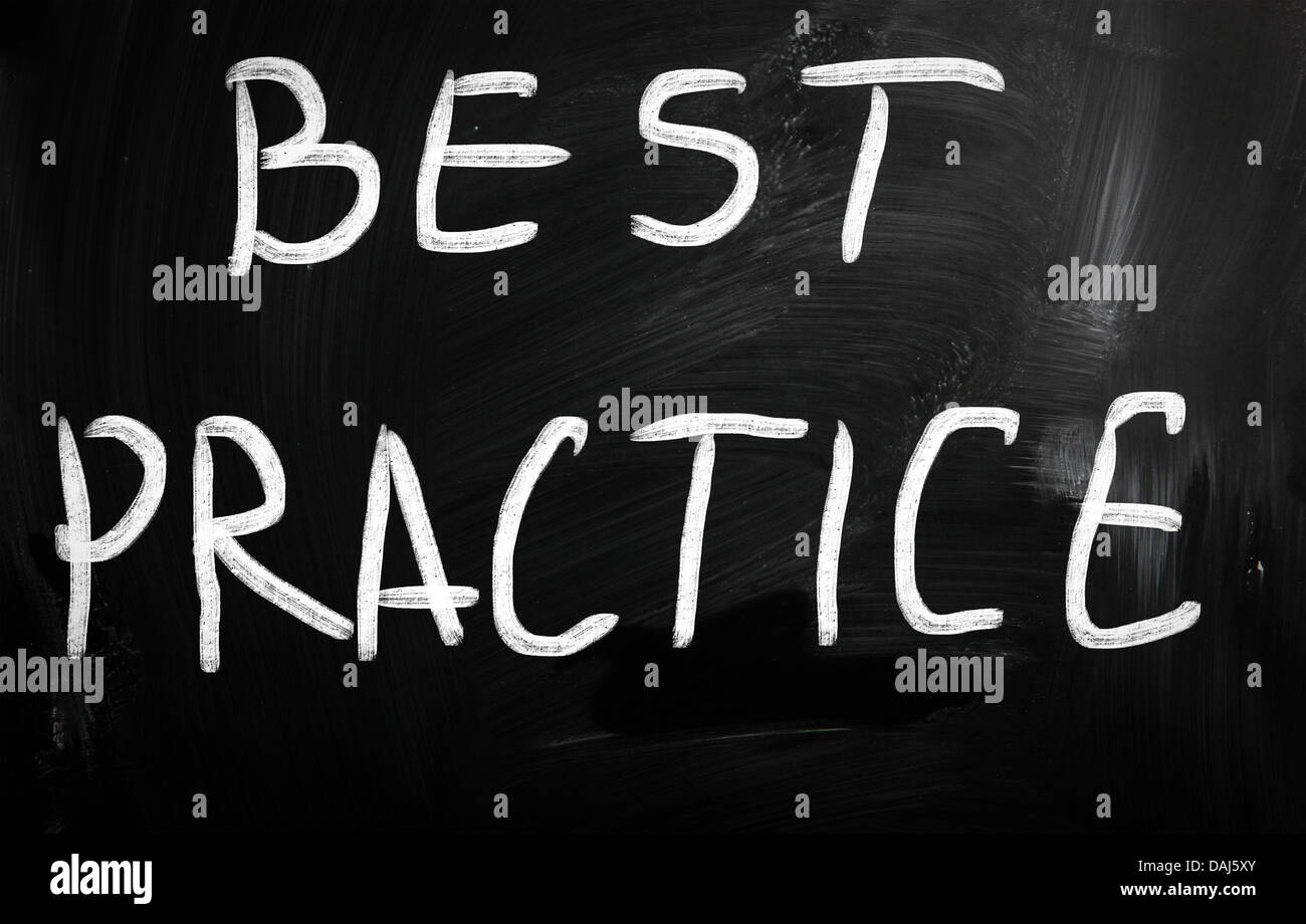 Best practice handwritten with white chalk on a blackboard Stock Photo ...