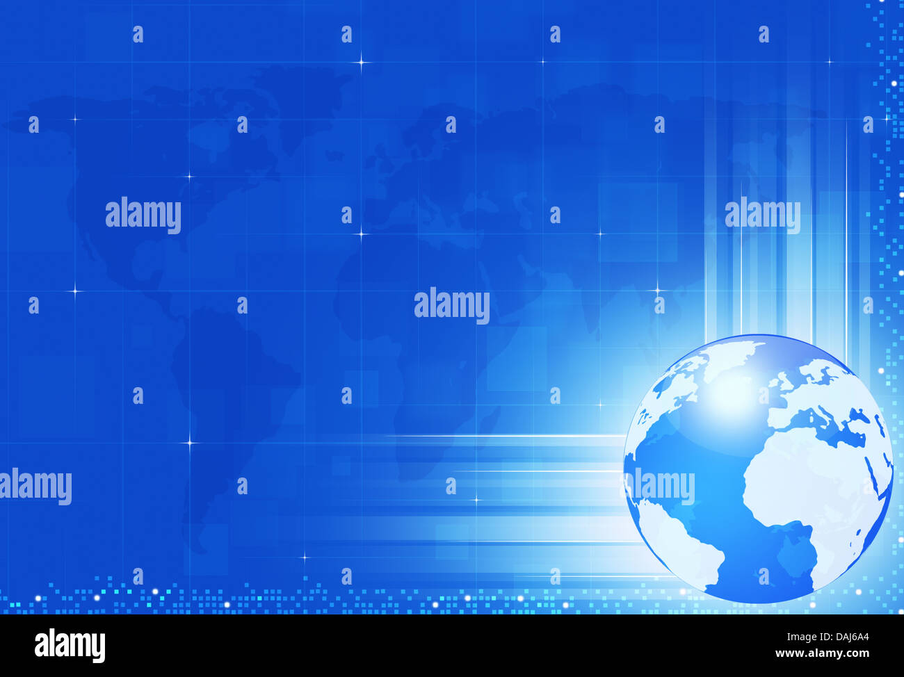 abstract digital technology business world blue background Stock Photo - Alamy