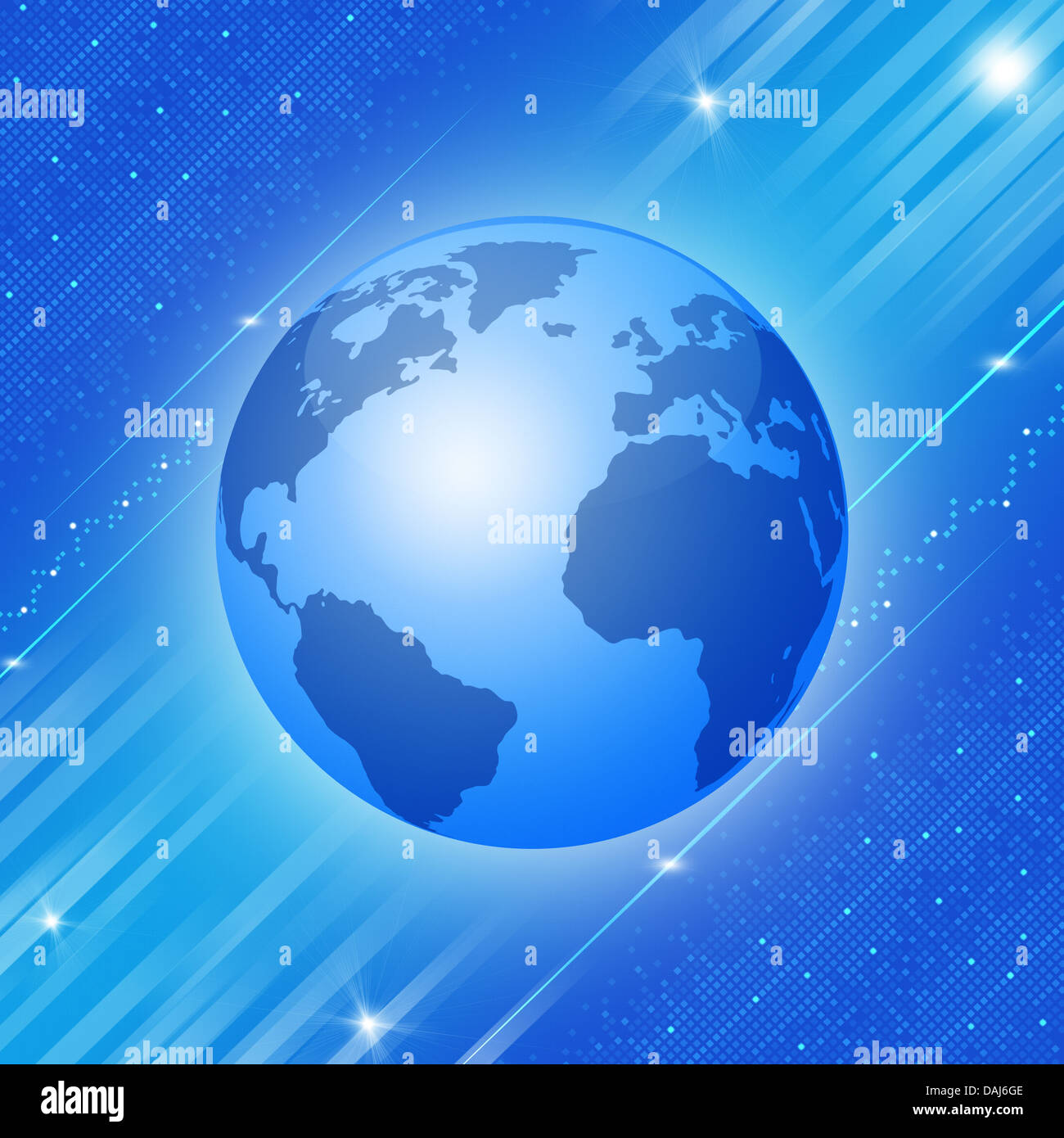 abstract technology world global business blue background Stock Photo ...