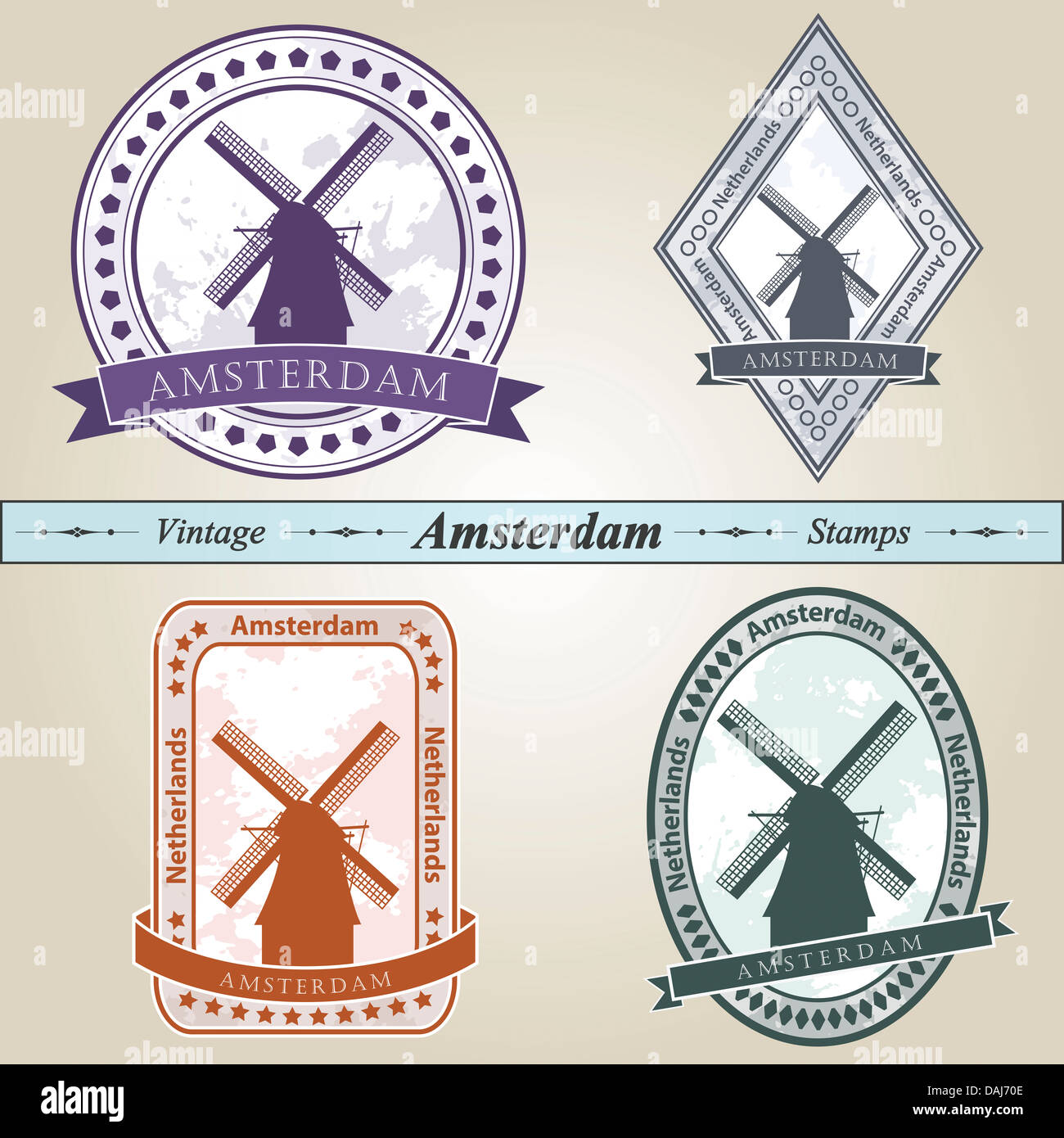 Amsterdam stamp hi-res stock photography and images - Alamy