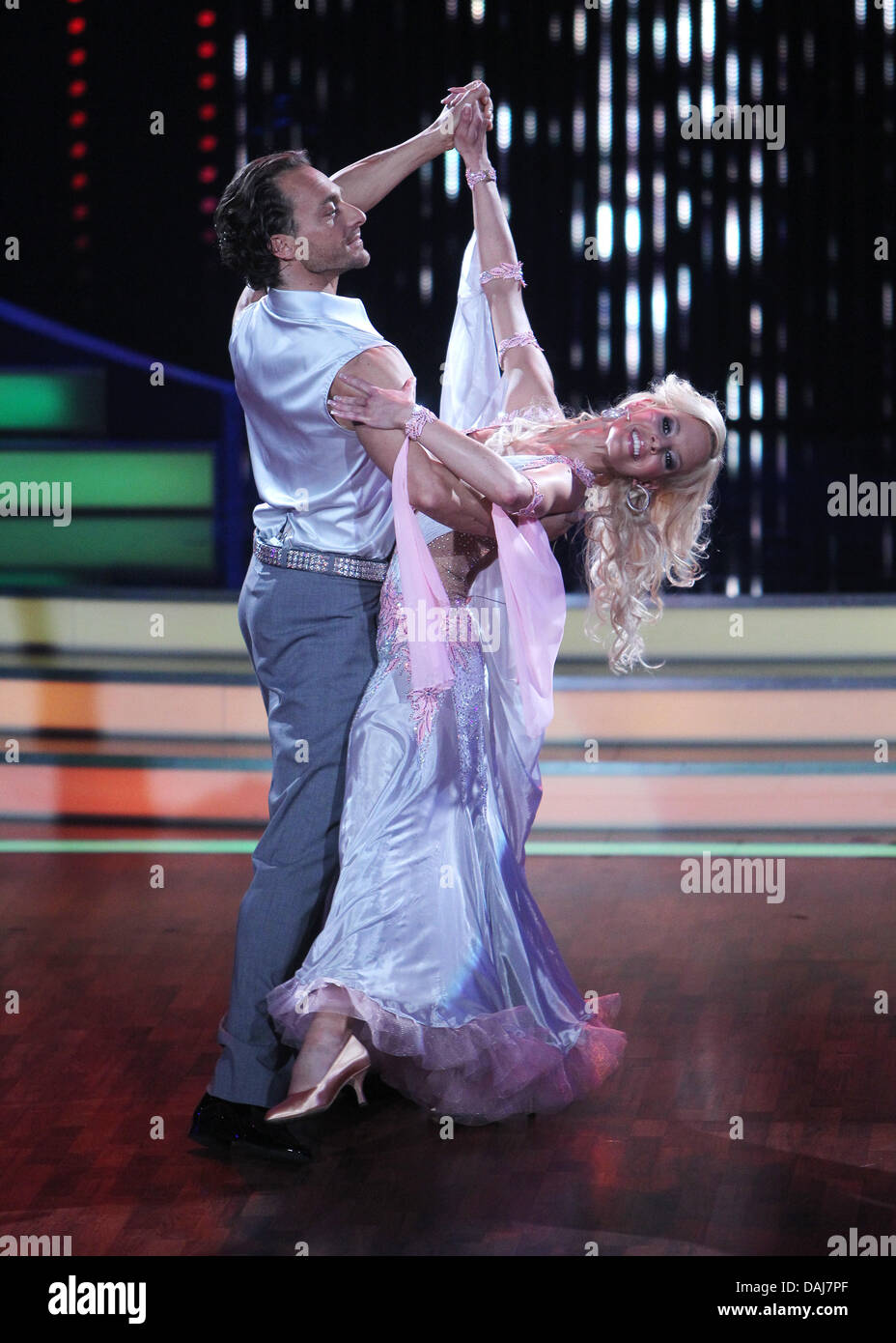 Pole vaulter Tim Lobinger and his partner Isabel Edvardsson dance ...