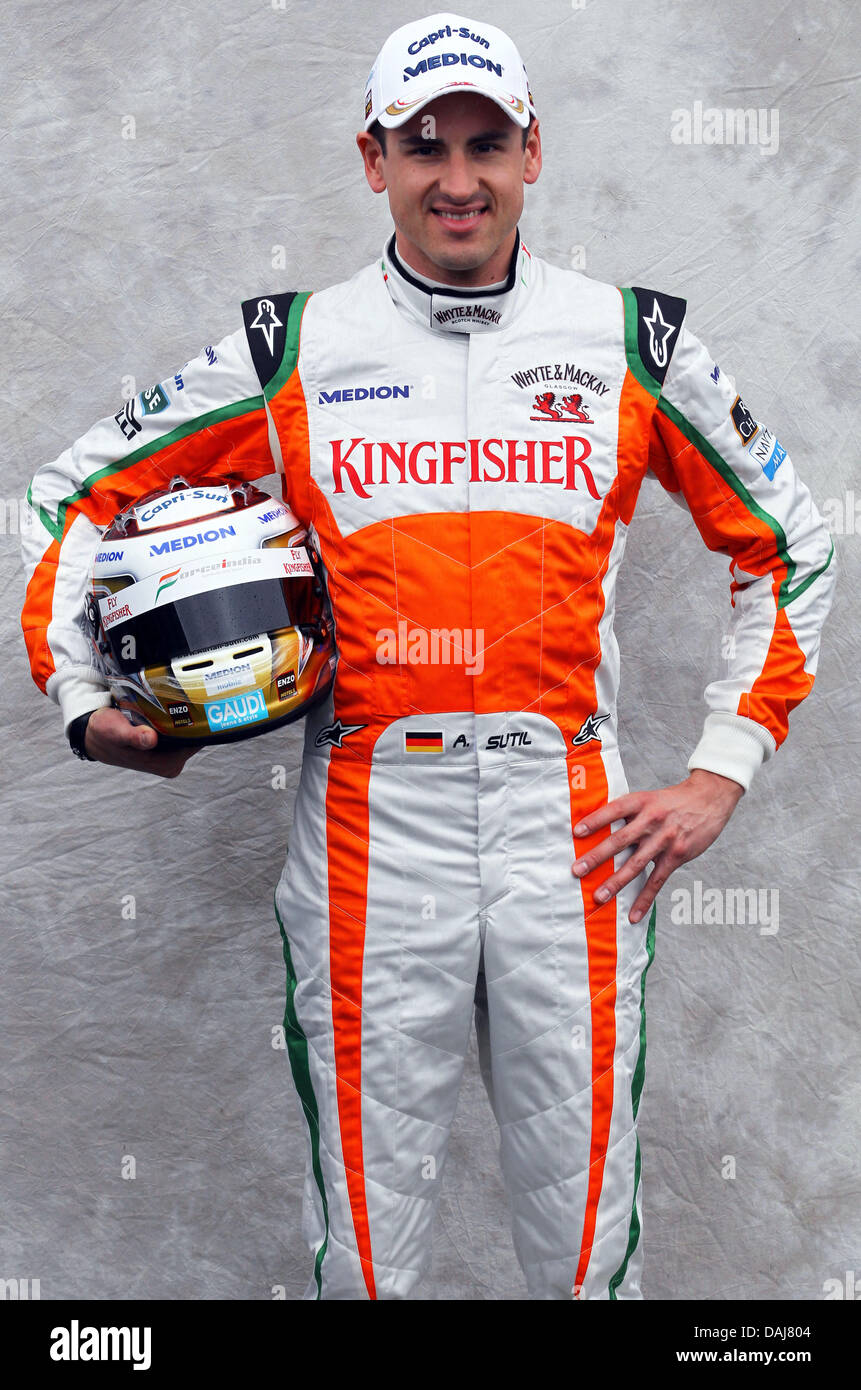 German Formula One driver Adrian Sutil of Force India poses during the ...