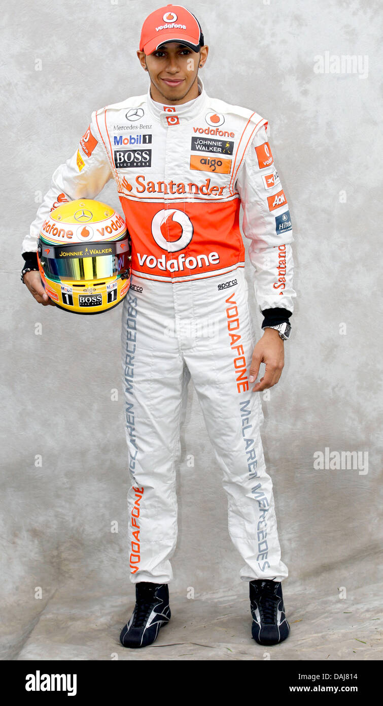 The picture shows the British Formula One driver Lewis Hamilton of ...