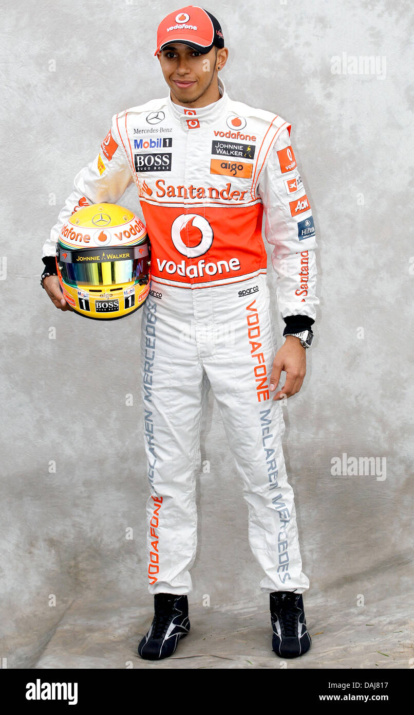 The picture shows the British Formula One driver Lewis Hamilton of ...