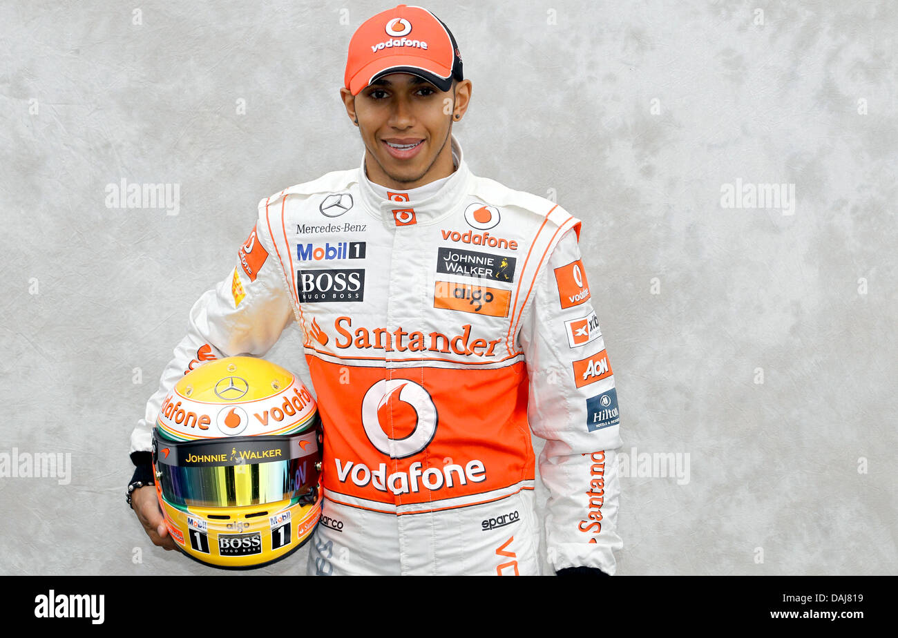 The picture shows the British Formula One driver Lewis Hamilton of ...