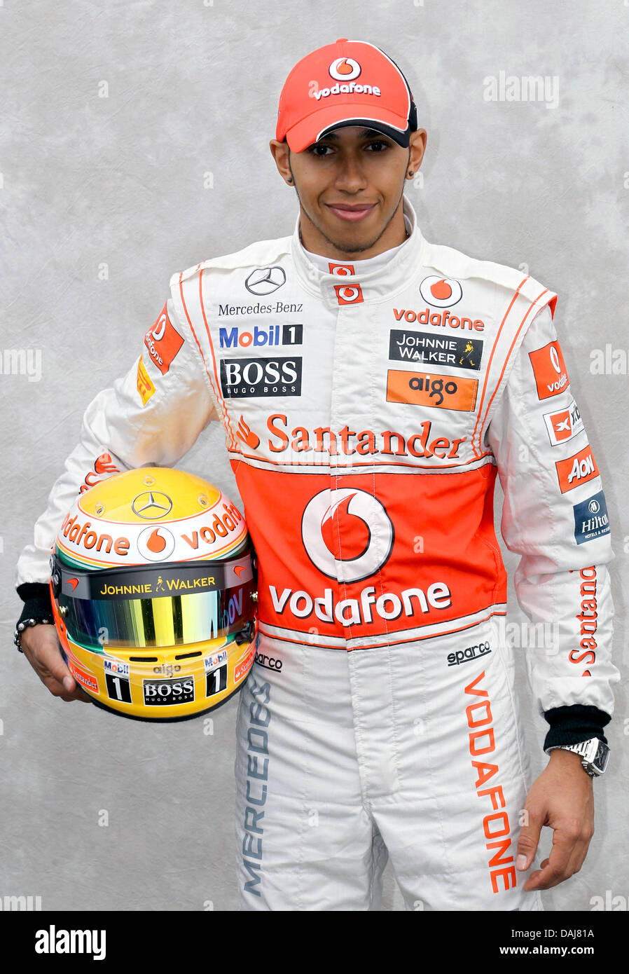 The picture shows the British Formula One driver Lewis Hamilton of ...
