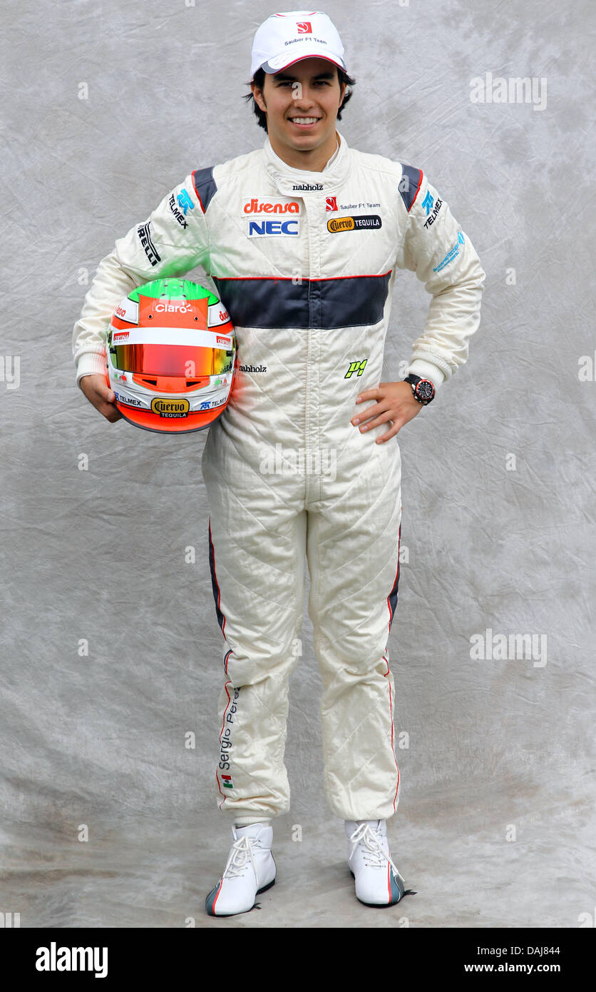 The picture shows the Mexican Formula One driver Sergio Perez of Sauber ...
