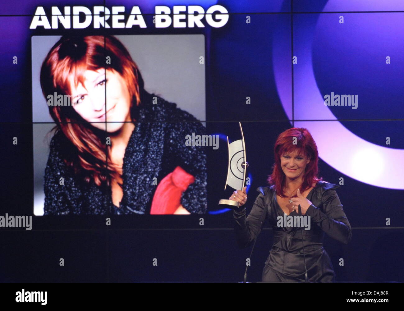German singer Andrea Berg receives the 2011 Echo Music Award in the ...