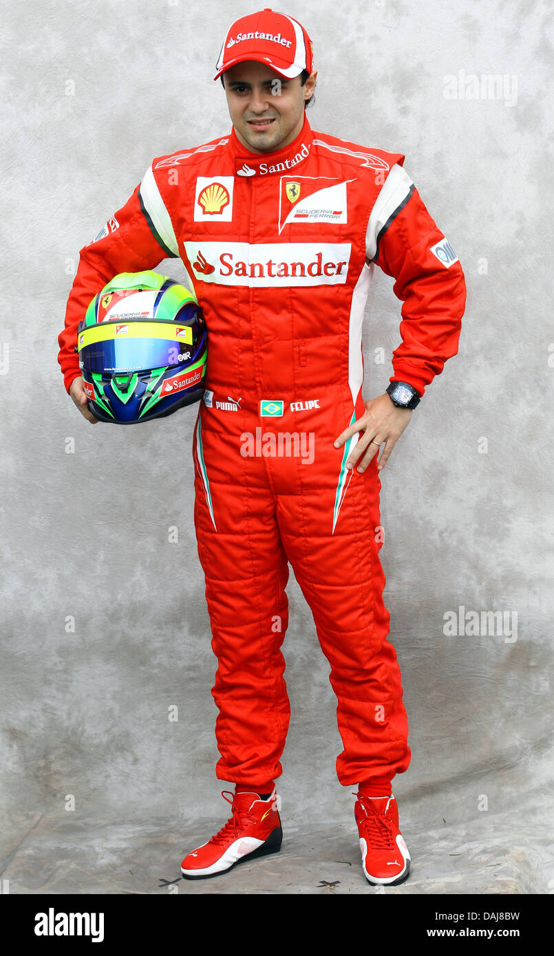 Brazilian Formula One driver Felipe Massa of Scuderia Ferrari smiles ...