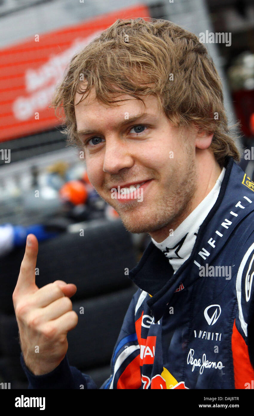 German Formula One driver Sebastian Vettel of Red Bull Racing ...