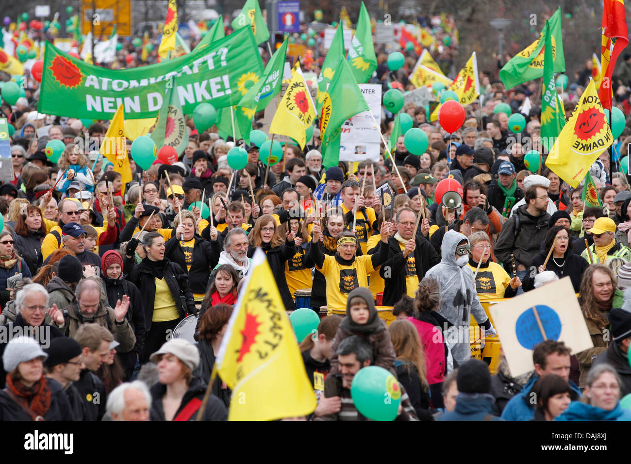Ten thousands of anti-nuclear protesters participate in a rally in ...