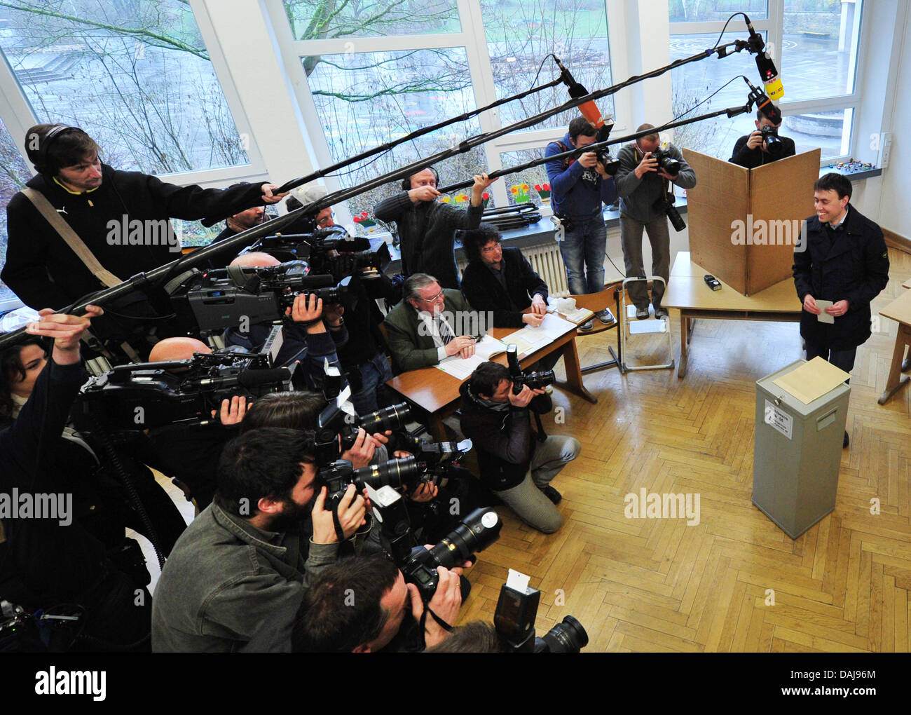 The picture shows the lead candidate of the Social Democratic Party ...