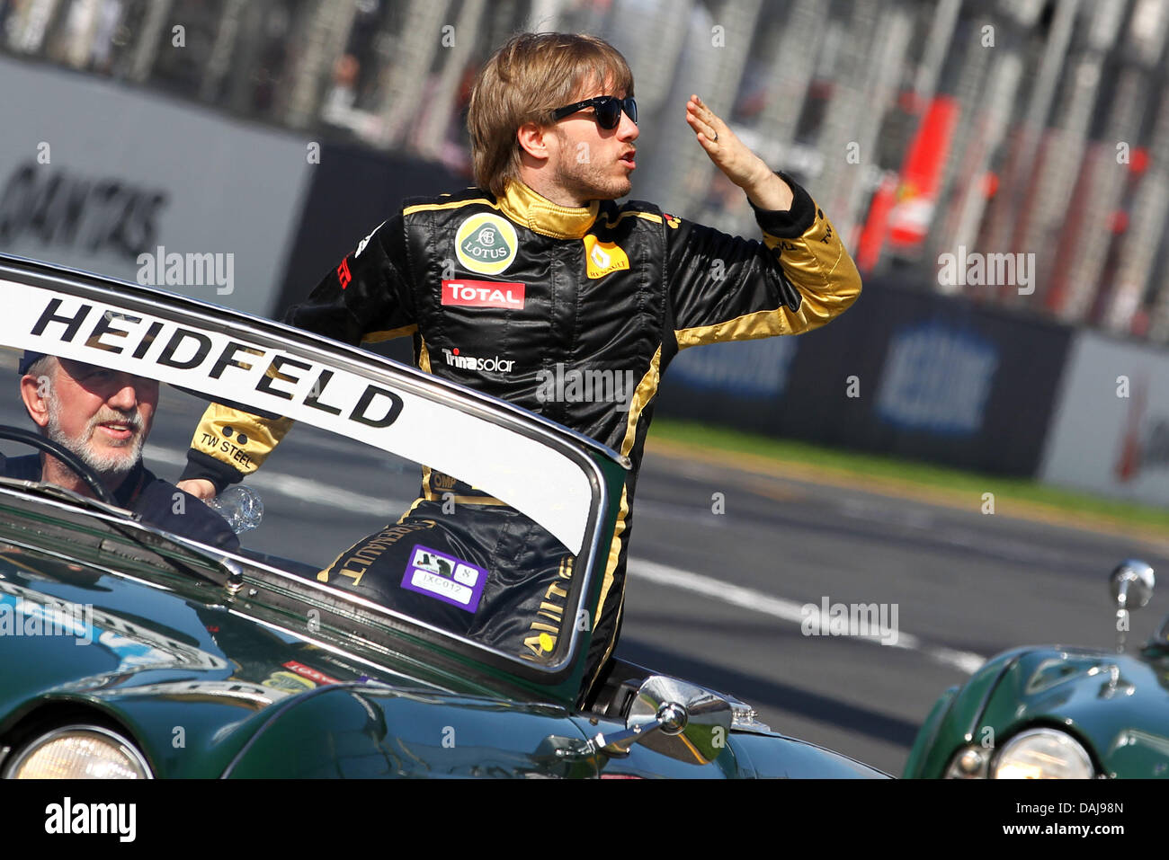 The picture shows the German Formula One driver Nick Heidfeld of Lotus ...