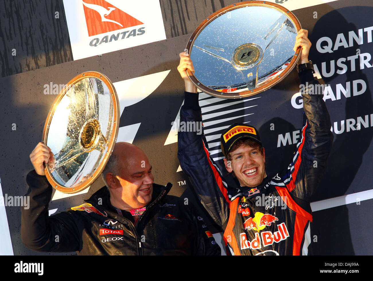 The picture shows the German Formula One driver Sebastian Vettel of Red ...