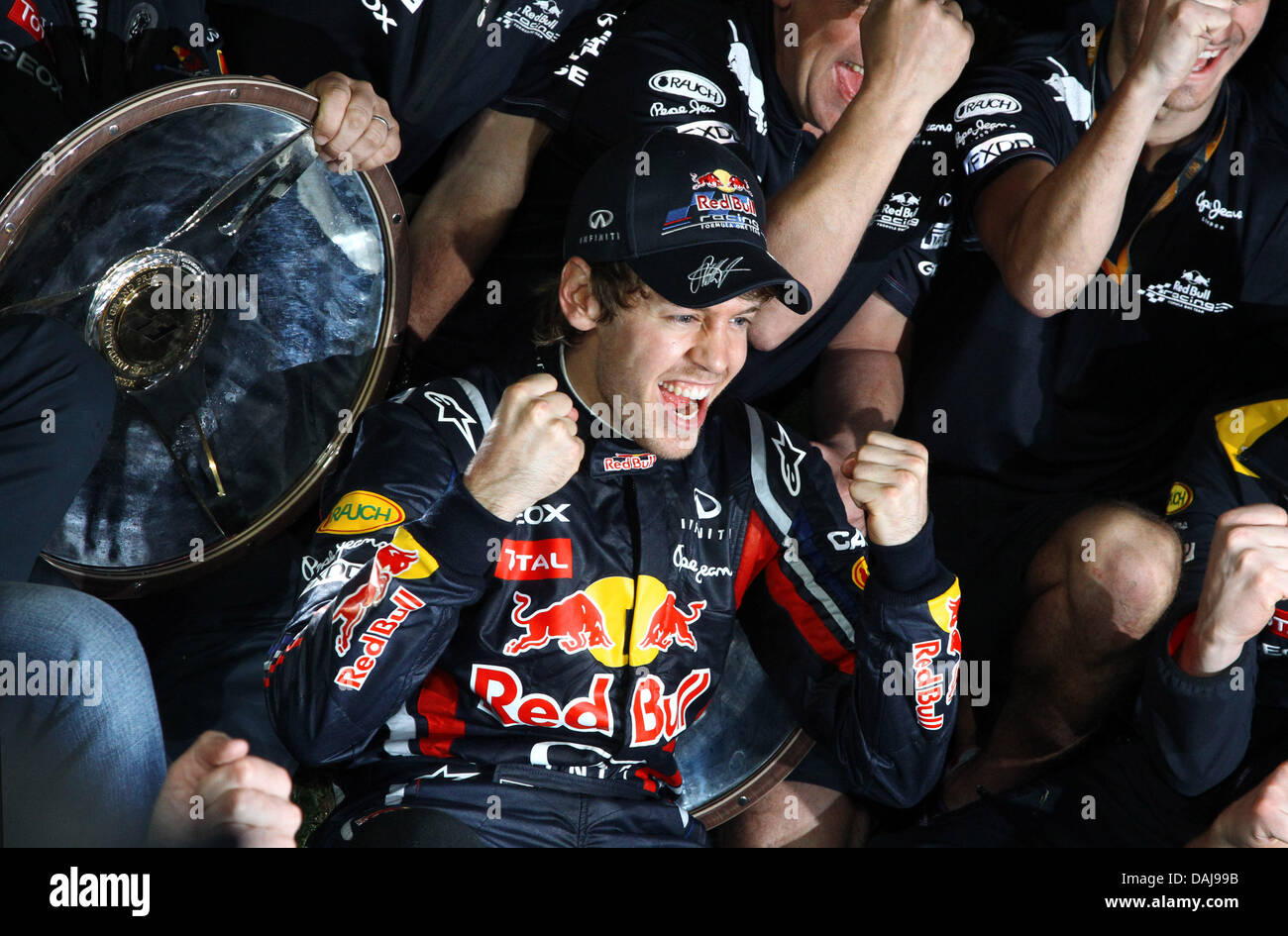 The picture shows the German Formula One driver Sebastian Vettel of Red ...