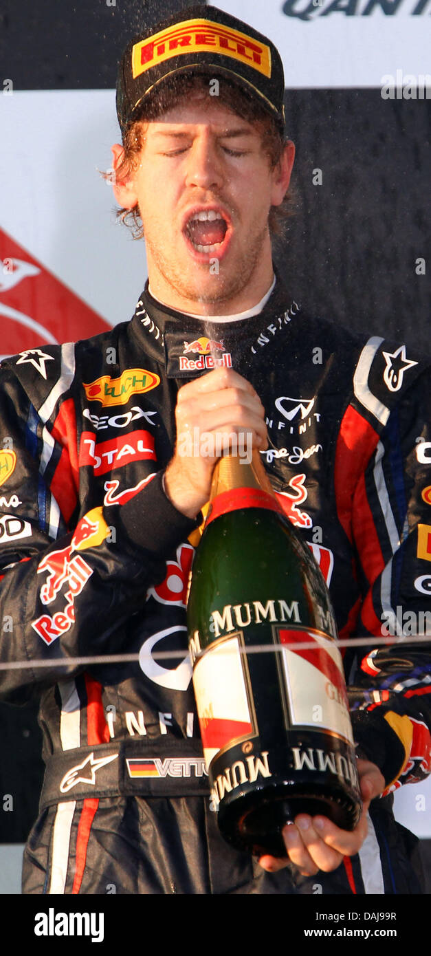 The picture shows the German Formula One driver Sebastian Vettel of Red ...