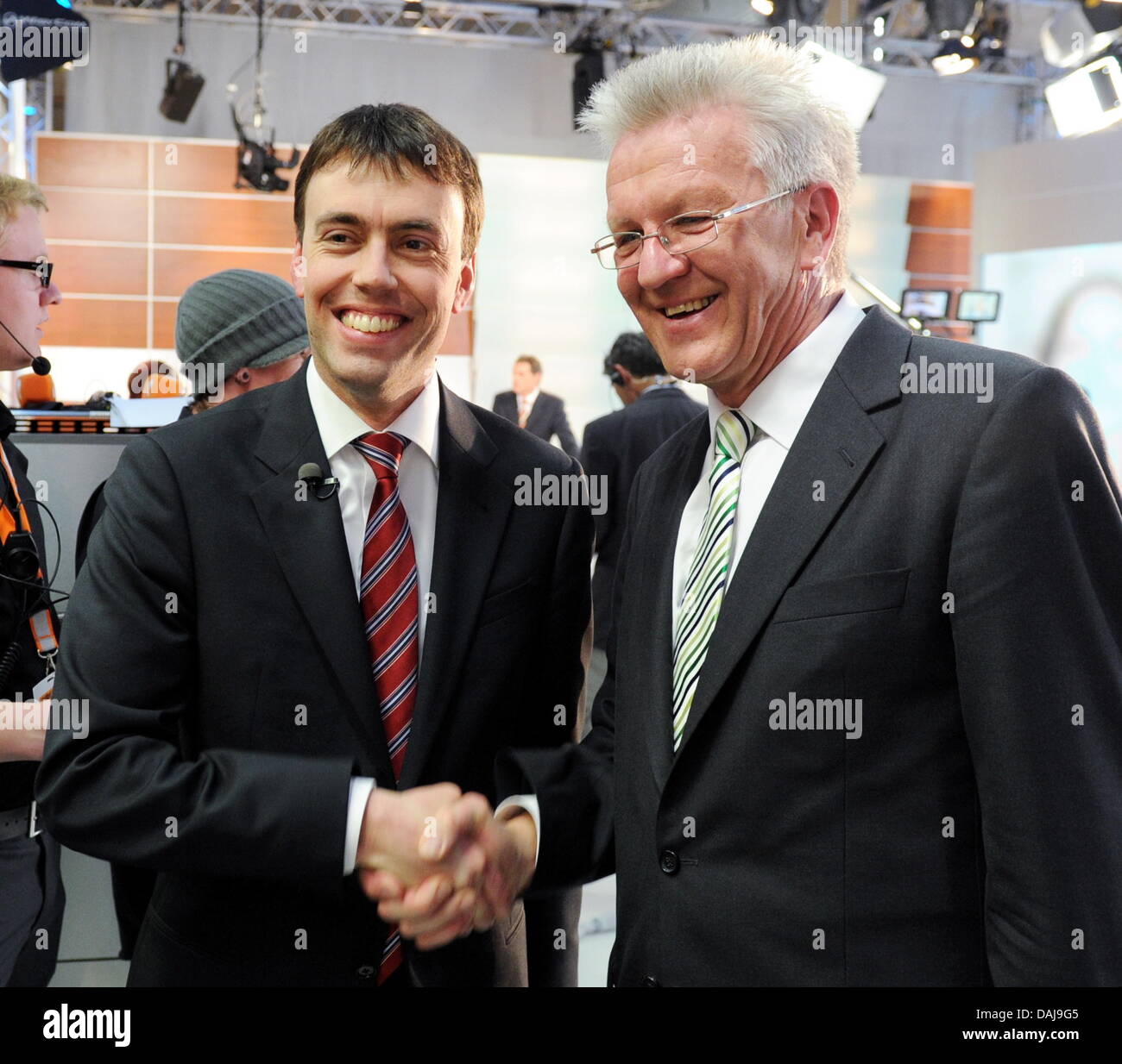 The picture shows the lead candidate of the Social Democratic Party ...
