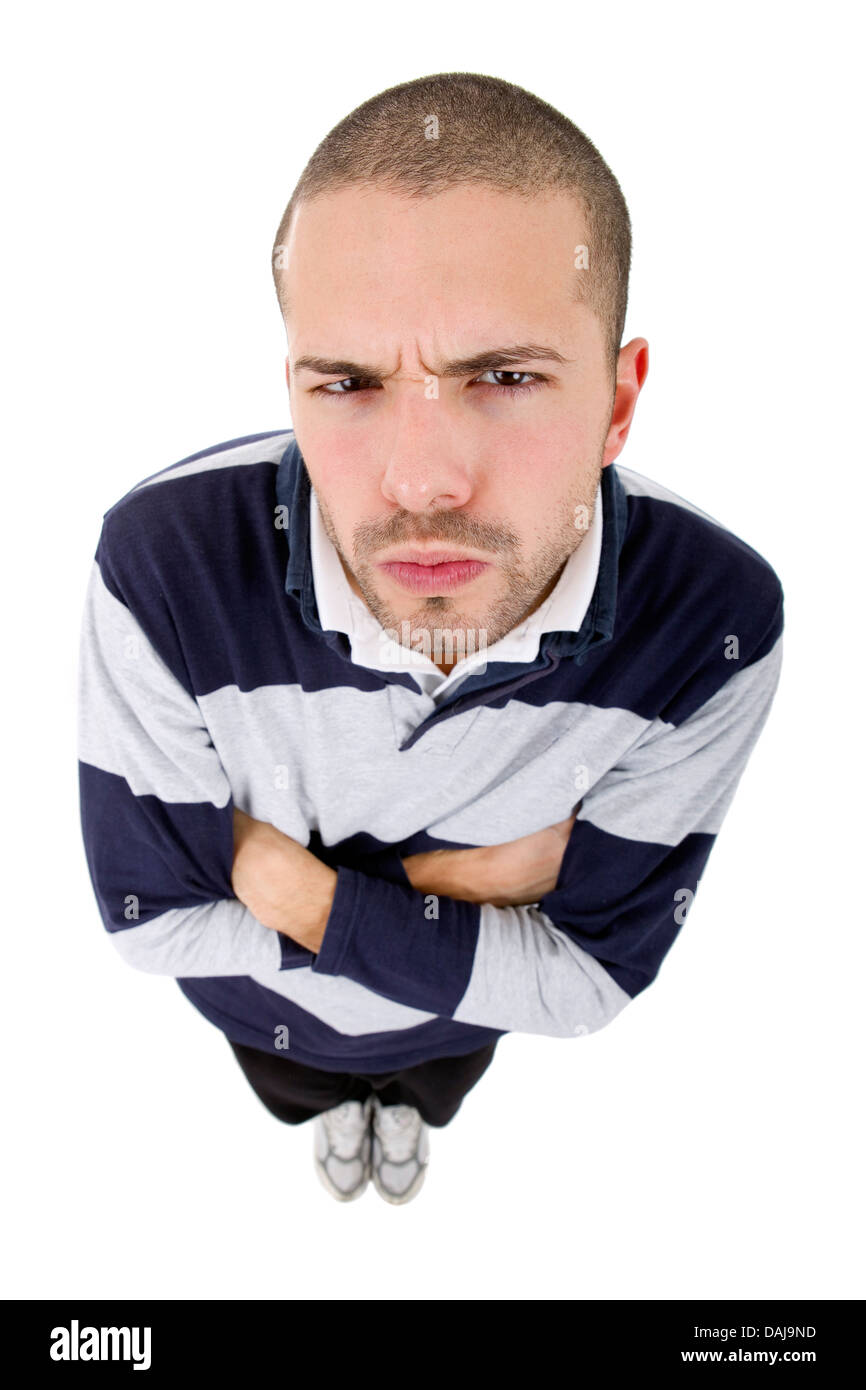 young casual man full body in a white background Stock Photo - Alamy
