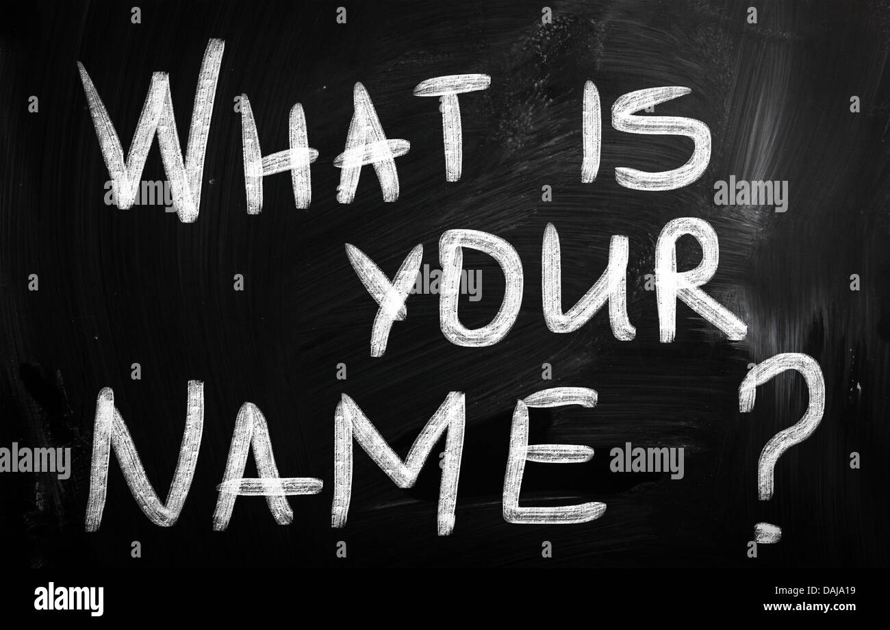 whats your name Stock Photo - Alamy